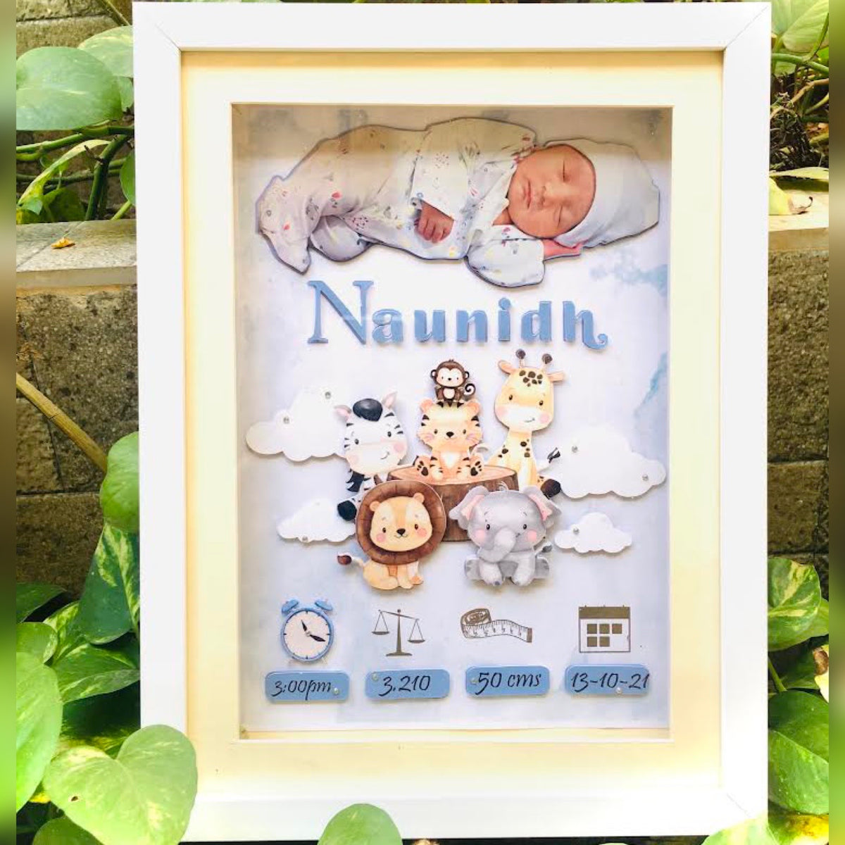 Birth Statistics Frame-Animal Farm – MOMACADO BABY